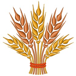 Fall Sheath Of Wheat Embroidery Design | EmbroideryDesigns.com