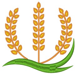 Decorative Wheat Embroidery Design | EmbroideryDesigns.com