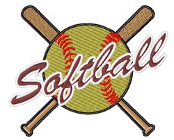 Softball Embroidery Design | EmbroideryDesigns.com