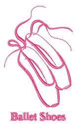 Ballet Shoes Embroidery Design | EmbroideryDesigns.com