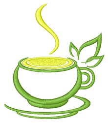 Hot Tea Outline Embroidery Design | EmbroideryDesigns.com