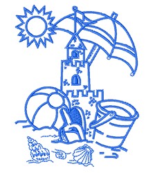 Beach Scene Embroidery Design | EmbroideryDesigns.com
