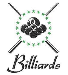 Billiards Embroidery Design | EmbroideryDesigns.com