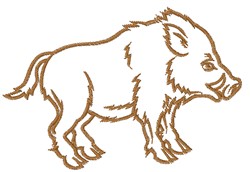 Razorback Outline Embroidery Design | EmbroideryDesigns.com