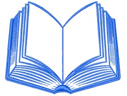 Open Book Embroidery Design | EmbroideryDesigns.com