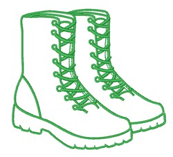 Boots Outline Embroidery Design | EmbroideryDesigns.com