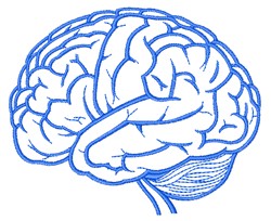 Brain Outline Embroidery Design | EmbroideryDesigns.com
