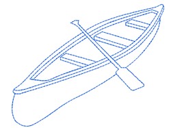 Canoe Outline Embroidery Design | EmbroideryDesigns.com