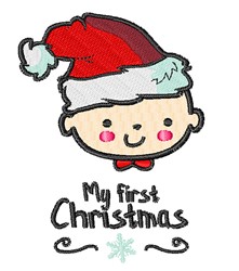 My First Christmas Embroidery Design | EmbroideryDesigns.com