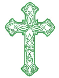 Decorative Cross Outline Embroidery Design | EmbroideryDesigns.com