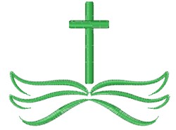 Cross & Wings Embroidery Design | EmbroideryDesigns.com