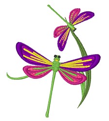 Dragonflies Embroidery Design | EmbroideryDesigns.com