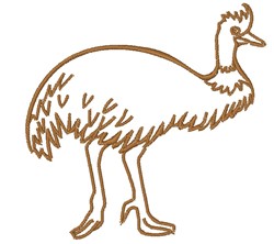 Emu Outline Embroidery Design | EmbroideryDesigns.com
