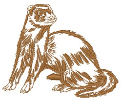 Ferret Embroidery Design | EmbroideryDesigns.com