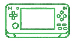 Nintendo DS Outline Embroidery Design | EmbroideryDesigns.com