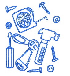 Carpenters Tools Embroidery Design | EmbroideryDesigns.com