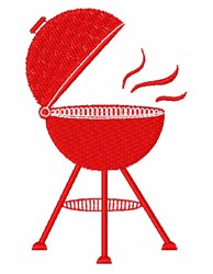 Charcoal Grill Embroidery Design | EmbroideryDesigns.com