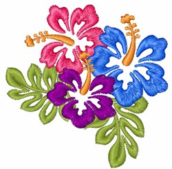 Hibiscus Flowers Embroidery Design | EmbroideryDesigns.com