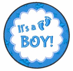 Its A Boy Circle Embroidery Design | EmbroideryDesigns.com