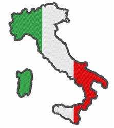 Italian Boot Flag Embroidery Design | EmbroideryDesigns.com