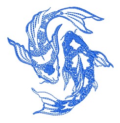 Koi Fish Embroidery Design | EmbroideryDesigns.com
