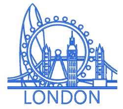 London Embroidery Design | EmbroideryDesigns.com