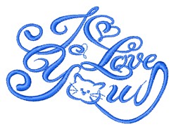 I Love You Embroidery Design | EmbroideryDesigns.com