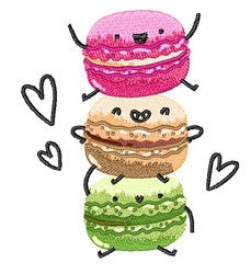 Macaroons Embroidery Design | EmbroideryDesigns.com