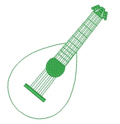Lute Outline Embroidery Design | EmbroideryDesigns.com