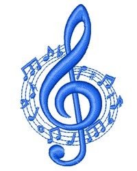 Treble Clef Embroidery Design | EmbroideryDesigns.com