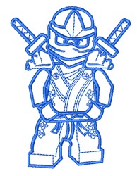 Ninja Outline Embroidery Design | EmbroideryDesigns.com