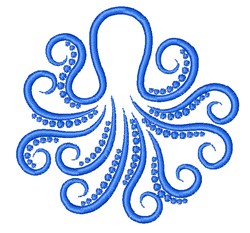 Octopus Embroidery Design | EmbroideryDesigns.com