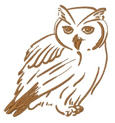 Owl Outline Embroidery Design | EmbroideryDesigns.com