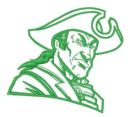 Minuteman Mascot Outline Embroidery Design | EmbroideryDesigns.com