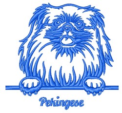 Pekingese Outline Embroidery Design | EmbroideryDesigns.com