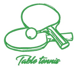 Ping Pong Paddles Outline Embroidery Design | EmbroideryDesigns.com