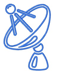 Satellite Dish Outline Embroidery Design | EmbroideryDesigns.com