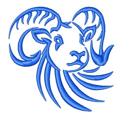 Ram Outline Embroidery Design | EmbroideryDesigns.com