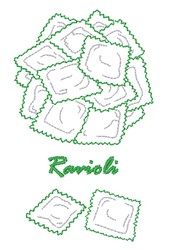 Ravioli Outline Embroidery Design | EmbroideryDesigns.com