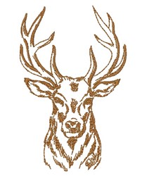Realistic Buck Outline Embroidery Design | EmbroideryDesigns.com