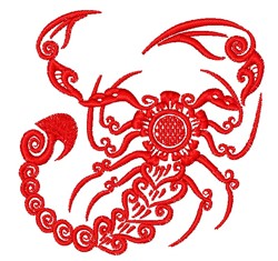 Decorative Scorpion Embroidery Design | EmbroideryDesigns.com