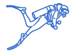 Scuba Diver Outline Embroidery Design | EmbroideryDesigns.com