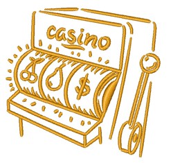 Casino Slots Outline Embroidery Design | EmbroideryDesigns.com
