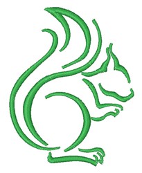 Squirrel Outline Embroidery Design | EmbroideryDesigns.com
