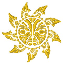 Decorative Sun Embroidery Design | EmbroideryDesigns.com