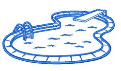 Swimming Pool Embroidery Design | EmbroideryDesigns.com