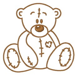 Teddy Outline Embroidery Design | EmbroideryDesigns.com