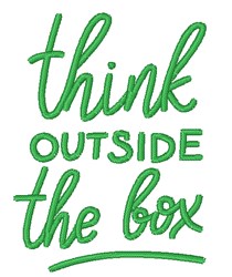 Outside The Box Embroidery Design | EmbroideryDesigns.com