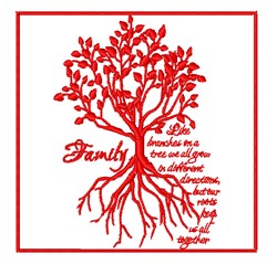 Family Tree Embroidery Design | EmbroideryDesigns.com