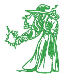 Wizard Outline Embroidery Design | EmbroideryDesigns.com